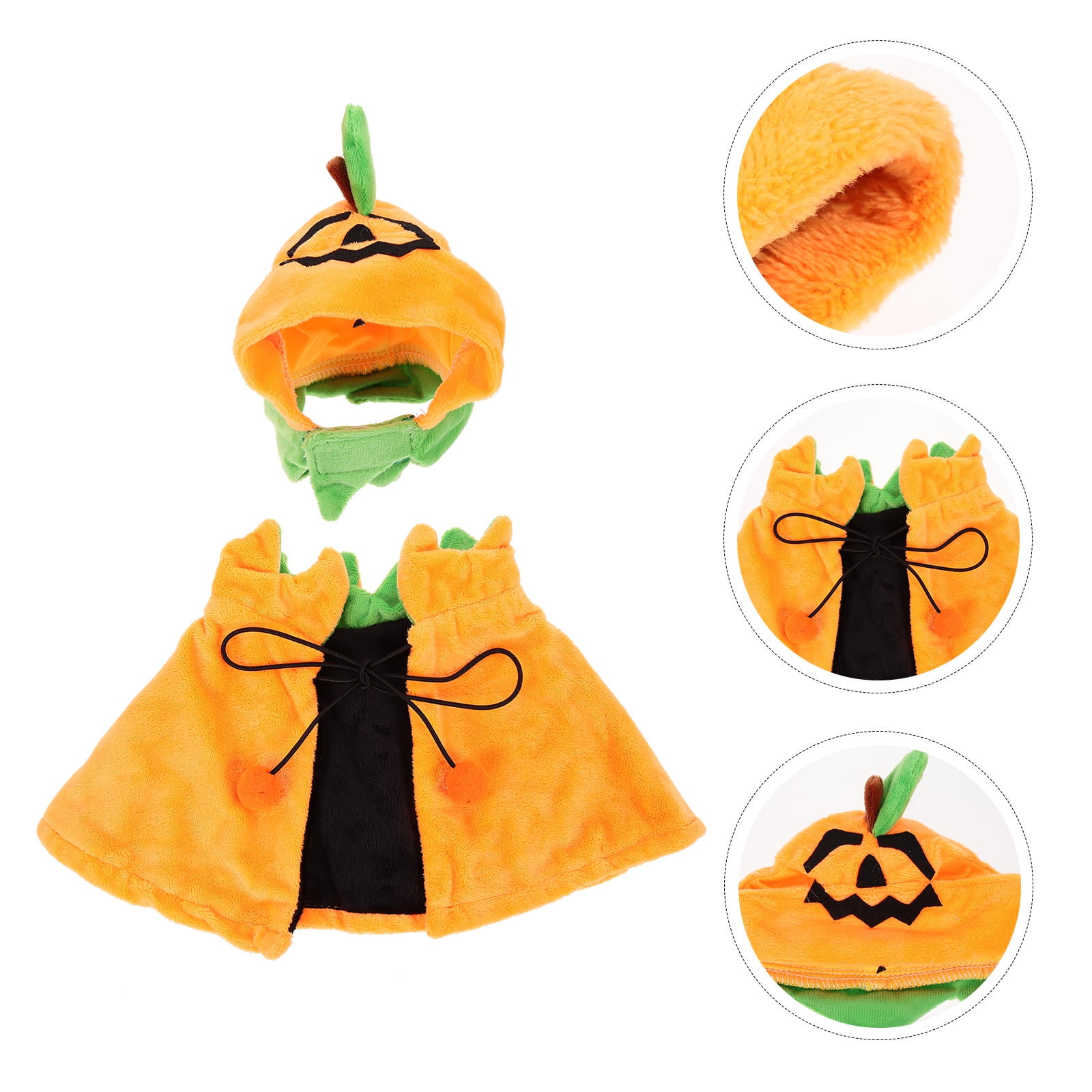 DECORNIJIA 1 Set Orange Plush Pet Cloak Hat for Dogs Costume Props M 11 ...