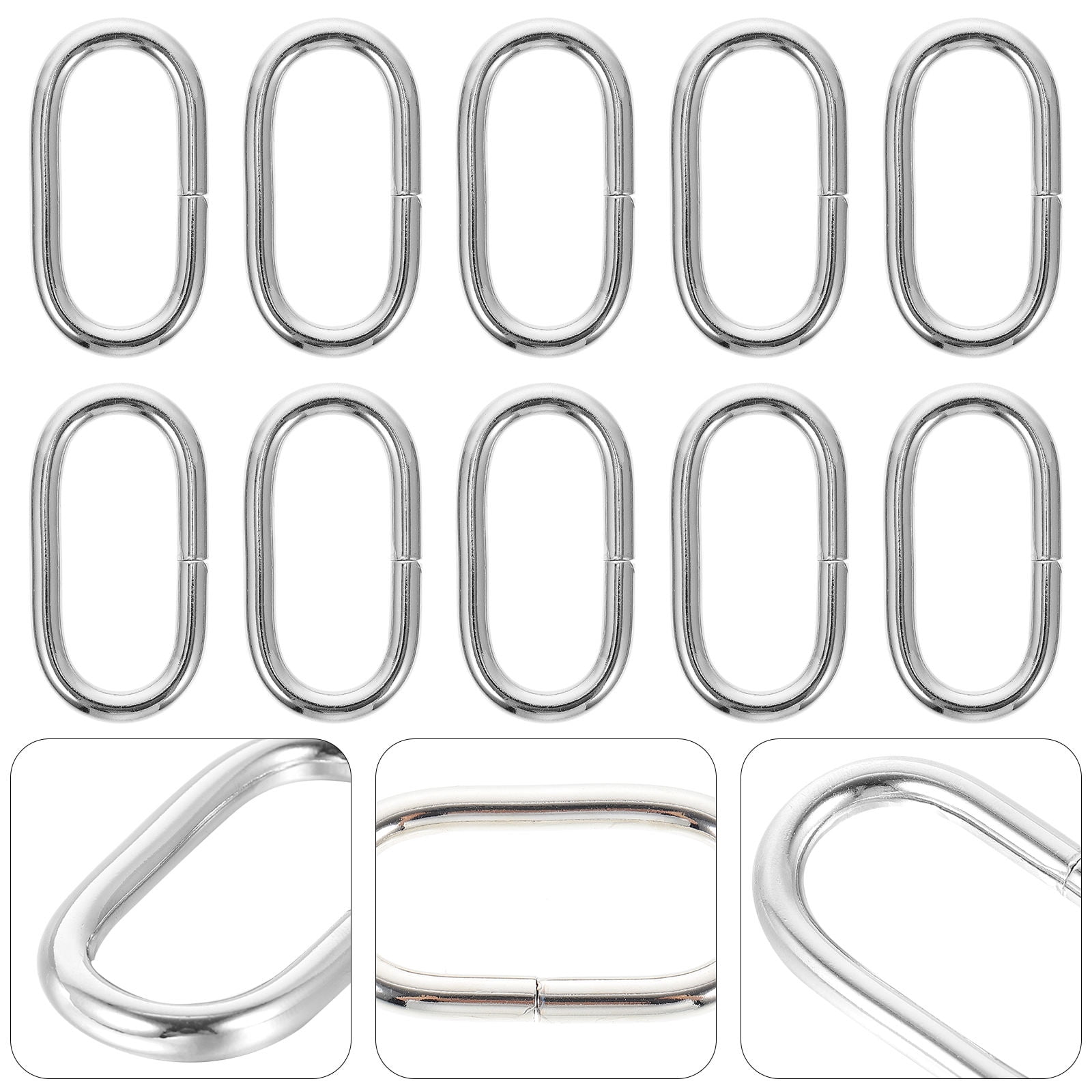 DECORNIJIA 10Pcs Silver Metal Bag Buckles for DIY Crafts and Bag Making ...