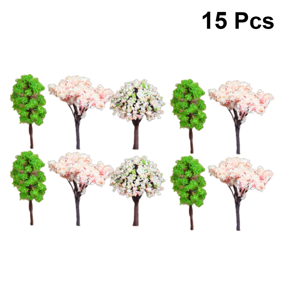 DECORNIJIA 15pcs Miniature Tree Models Assorted Styles For Diy Micro ...