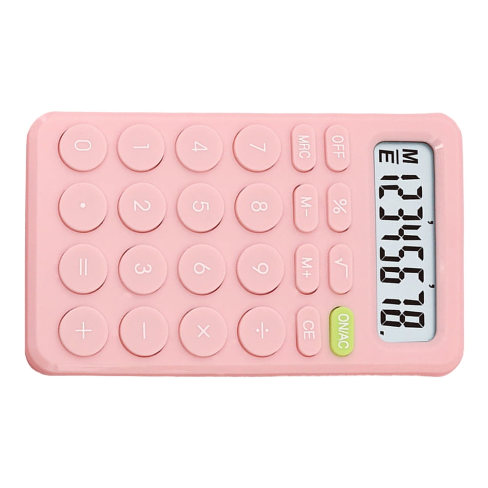 DECORNIJIA 1Pcs Pink Green Compact Size Plastic Eight Calculator for ...