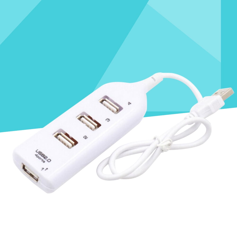 DECORNIJIA 1Set White Rectangular USB Hub for Laptop Data Transfer ...