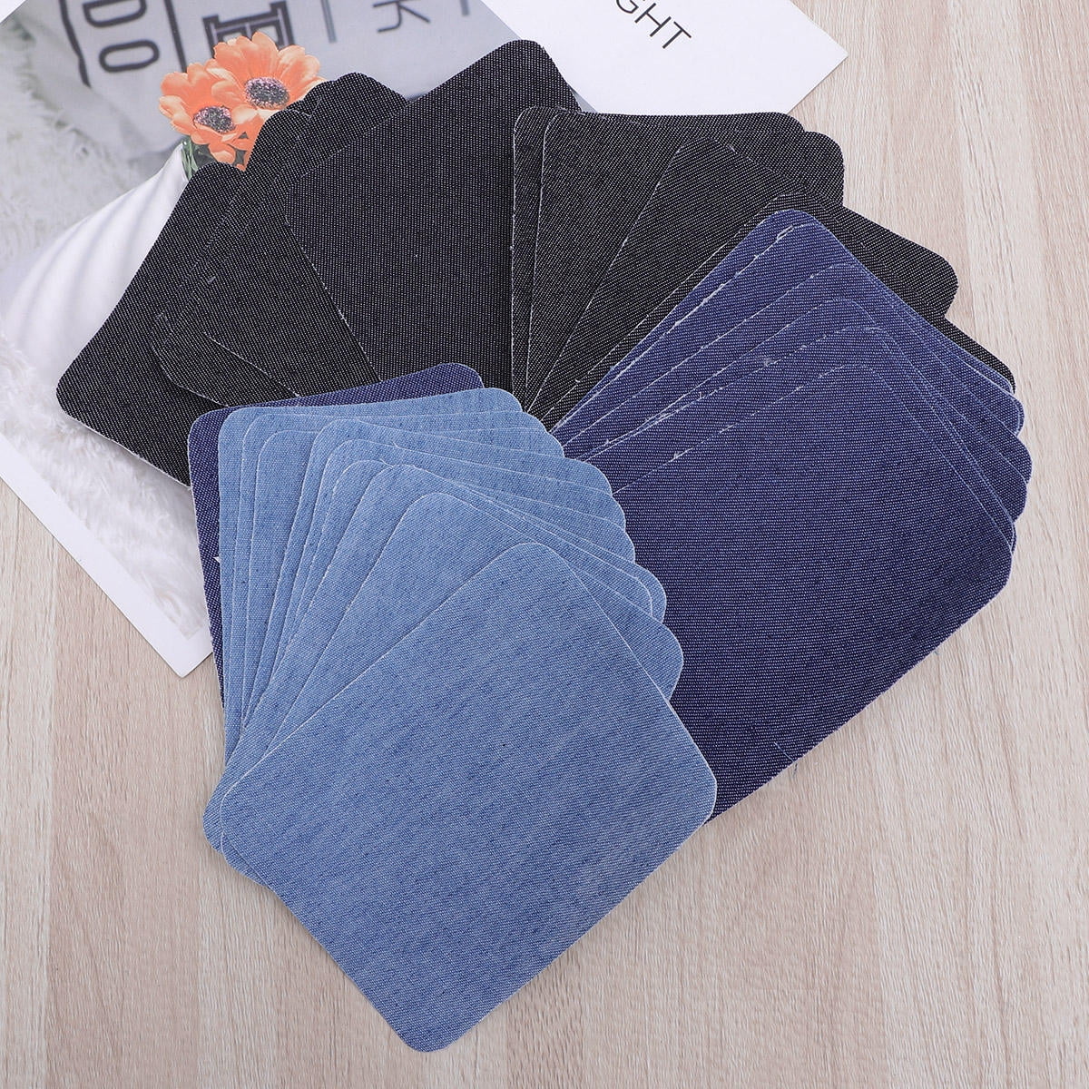 DECORNIJIA 30Pcs Jeans Cloth Sticker for Clothing Repair Patch Blue ...