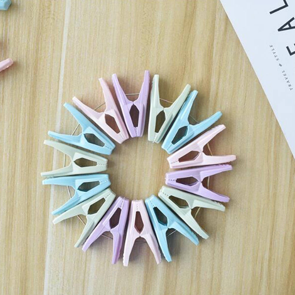 DECORNIJIA 48 Pcs Linen Clips Laundry Clips Assorted Color 6x3cm For ...