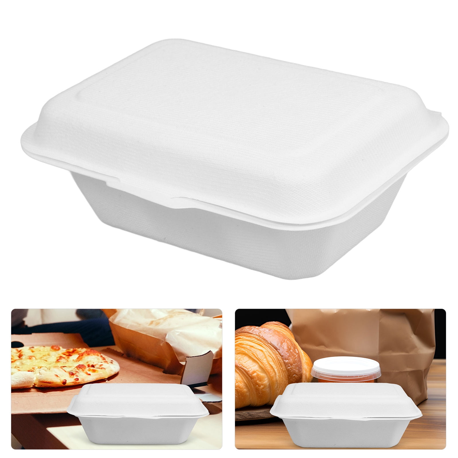 DECORNIJIA 50pcs Food Containers Disposable Takeout Boxes Packing For ...