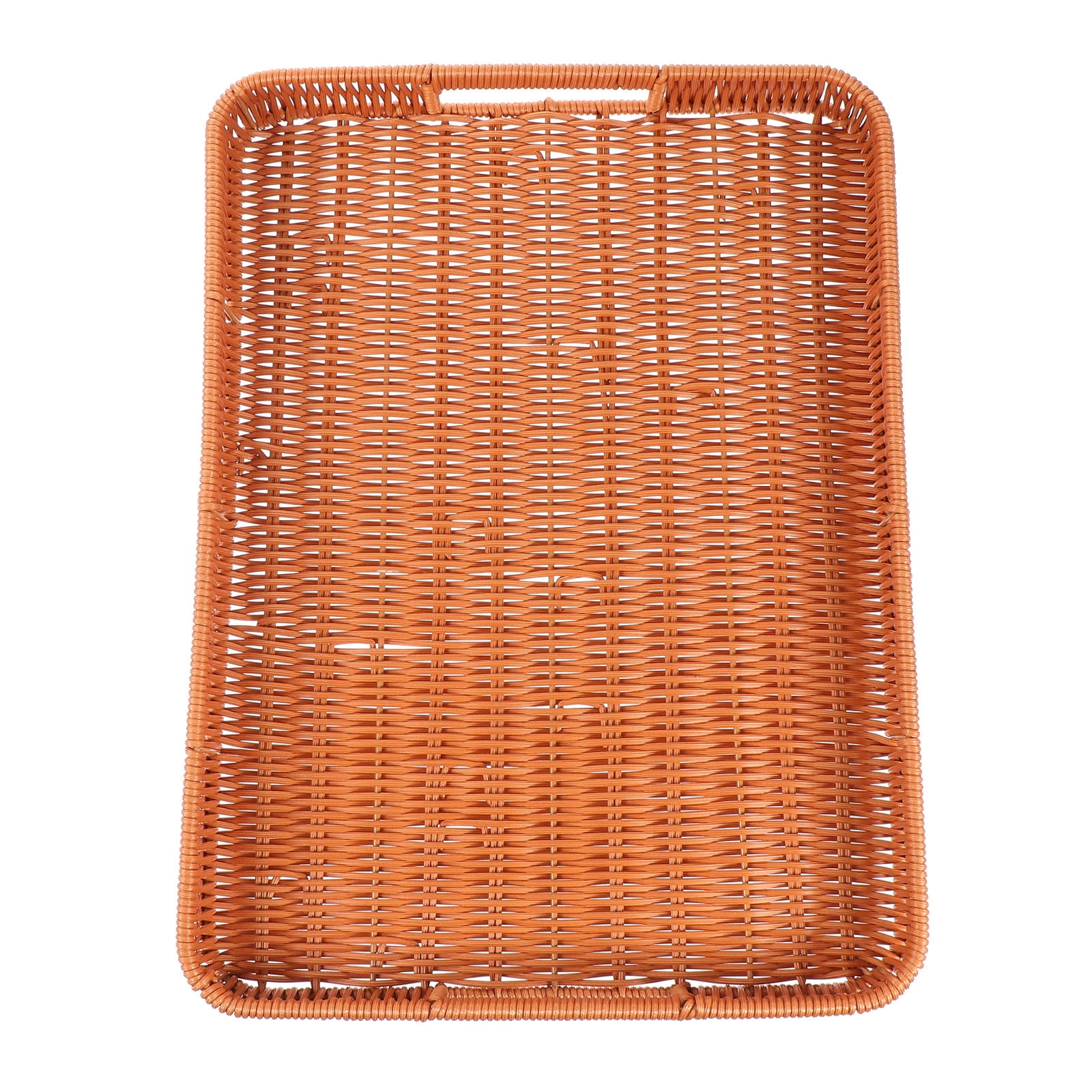 DECORNIJIA Brown Premium Plastic Storage Basket for Living Room with ...