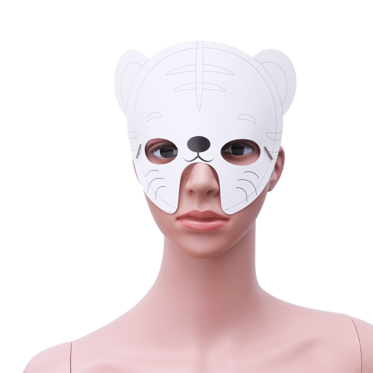DECORNIJIA DIY Paper Animal Mask White Blank Painting Craft Kit 15Pcs ...