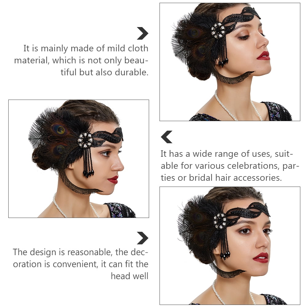 DECORNIJIA Elegant Flapper Headband with Durable Synthetic Material and ...