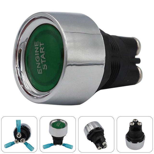 DECORNIJIA Green Car Engine Start Push Button with LED for Visibility ...