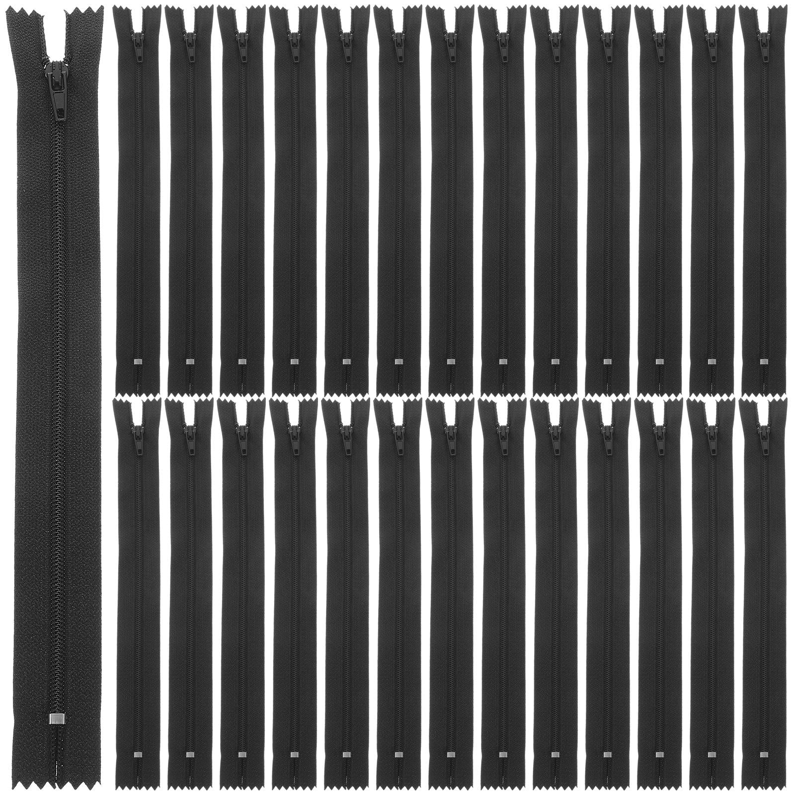 DECORNIJIA Nylon Zippers for Sewing Smooth and Durable Black Color ...