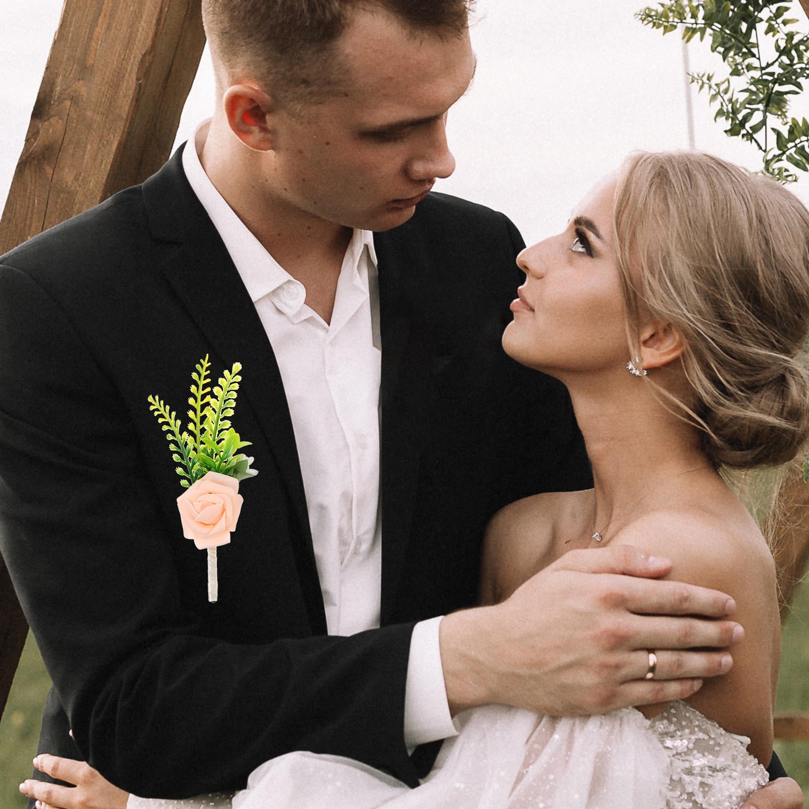 DECORNIJIA Pink Simulation Flower Corsage for Wedding Decor Made of PE ...