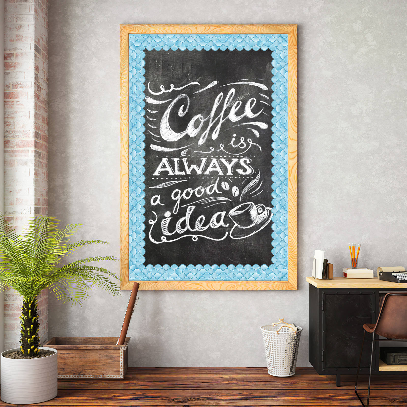 DECORNIJIA Self-Adhesive Bulletin Board Borders Wavy Design Blue 1Pcs ...