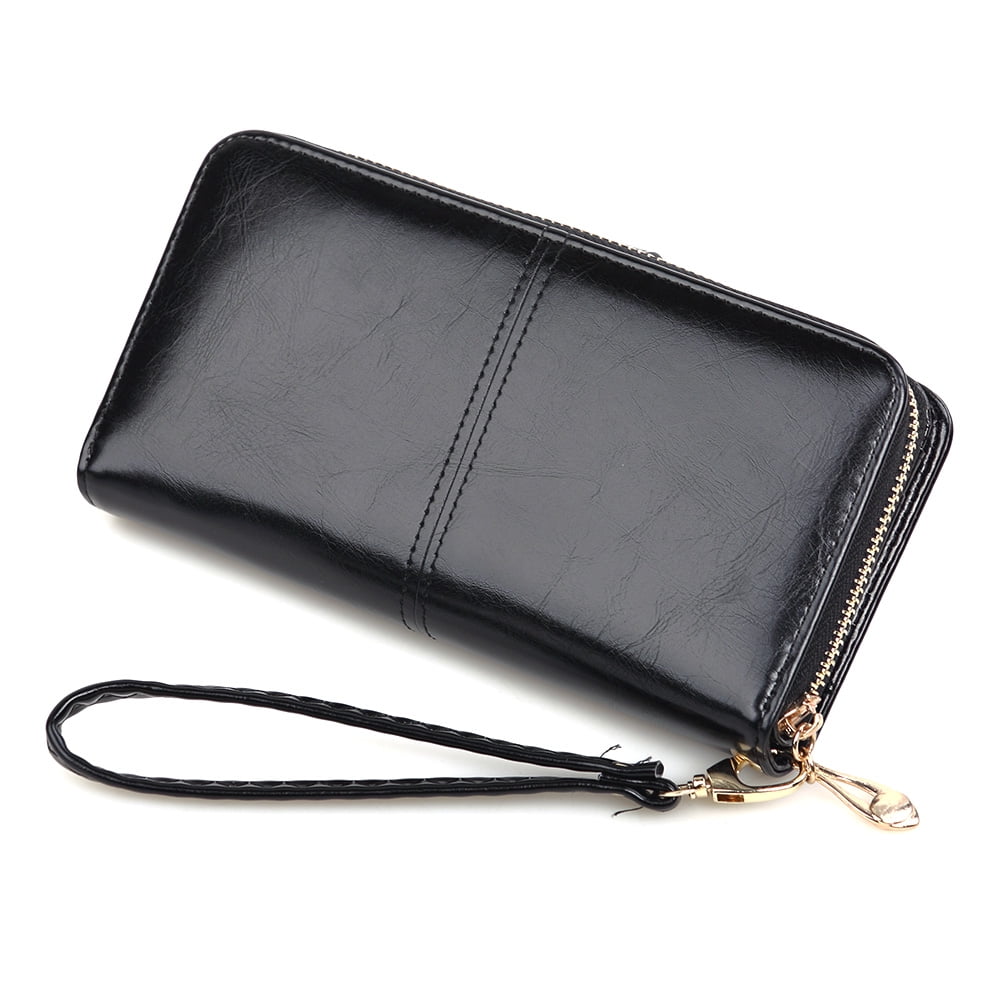 DECORNIJIA Women's Fashion PU Wallet with Lanyard for Cards Cash Coins ...