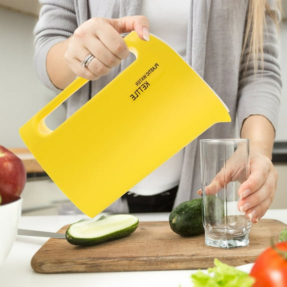 DECORNIJIA Yellow Ice Tea Jug Water Pitcher Plastic Cooling Family ...