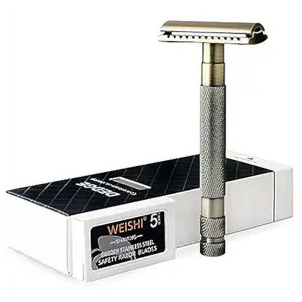 DEDGE Classic Double Edge Safety Razor Single Blade Weighted Design ...