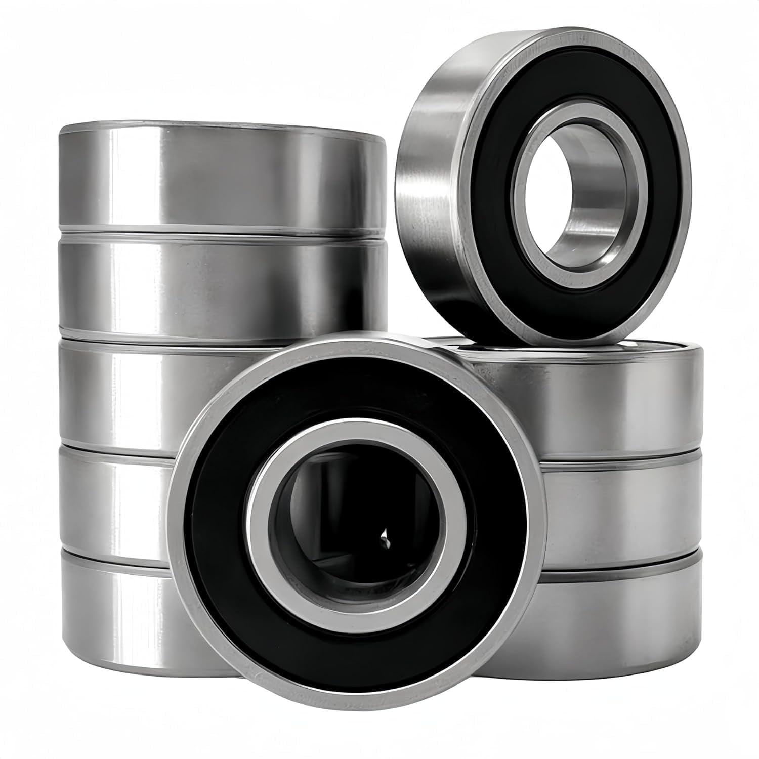 DEEG 10 PCS 6202-2RS Deep Groove Ball Bearings. Double Rubber Seal ...