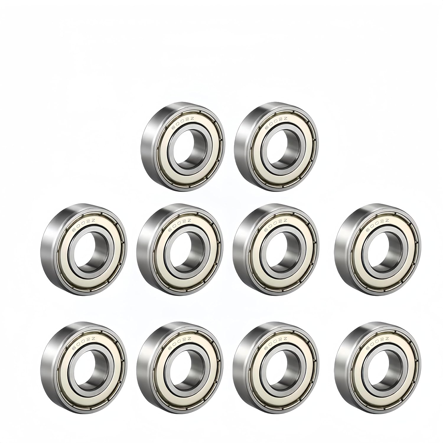 DEEG 10 Pcs 6002ZZ Double Metal Seal Bearings 15x32x9mm, Pre-Lubricated ...