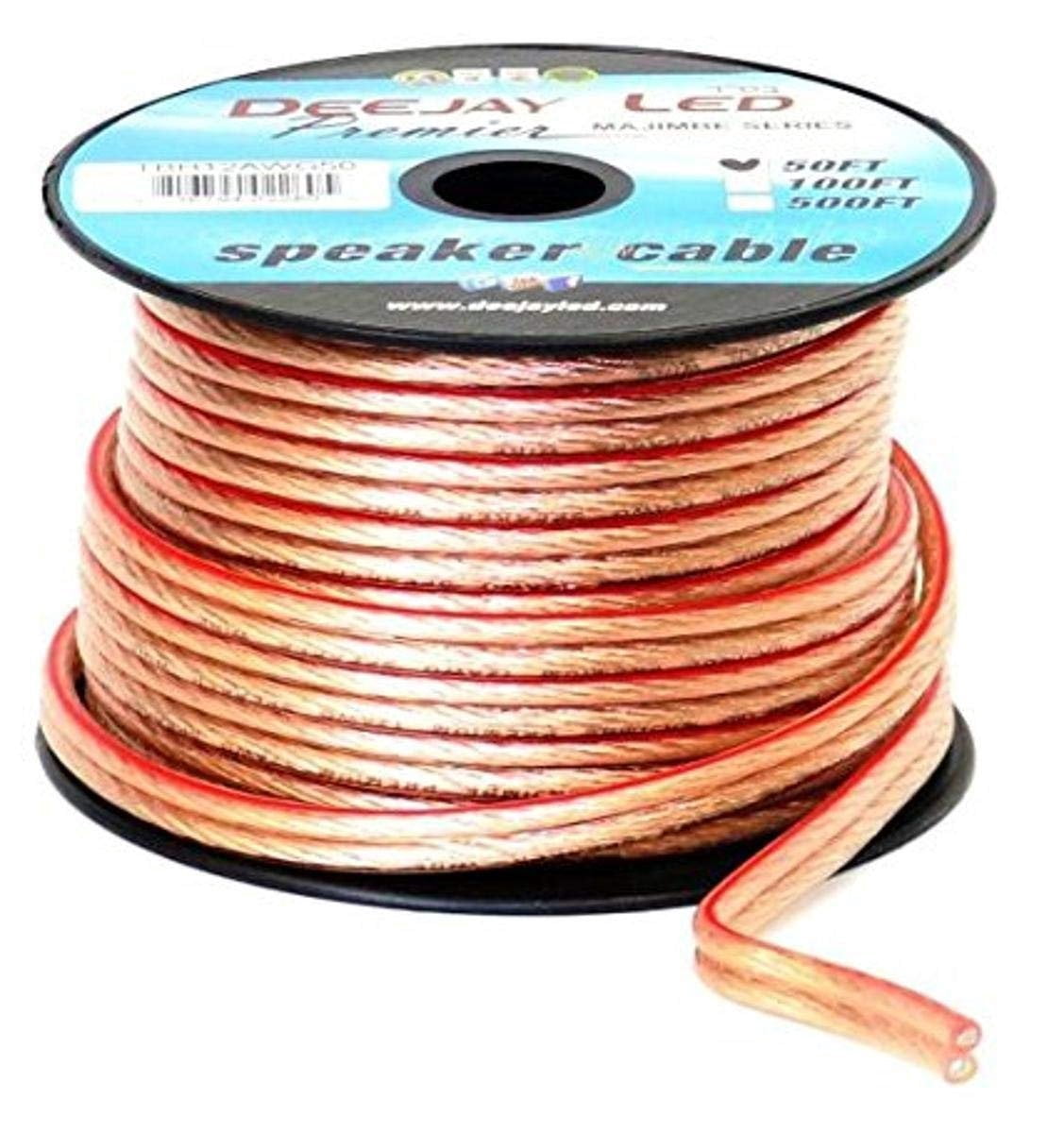 DEEJAY LED TBH12AWG50 12Ga 50'Speaker Wire Spool - Walmart Business ...