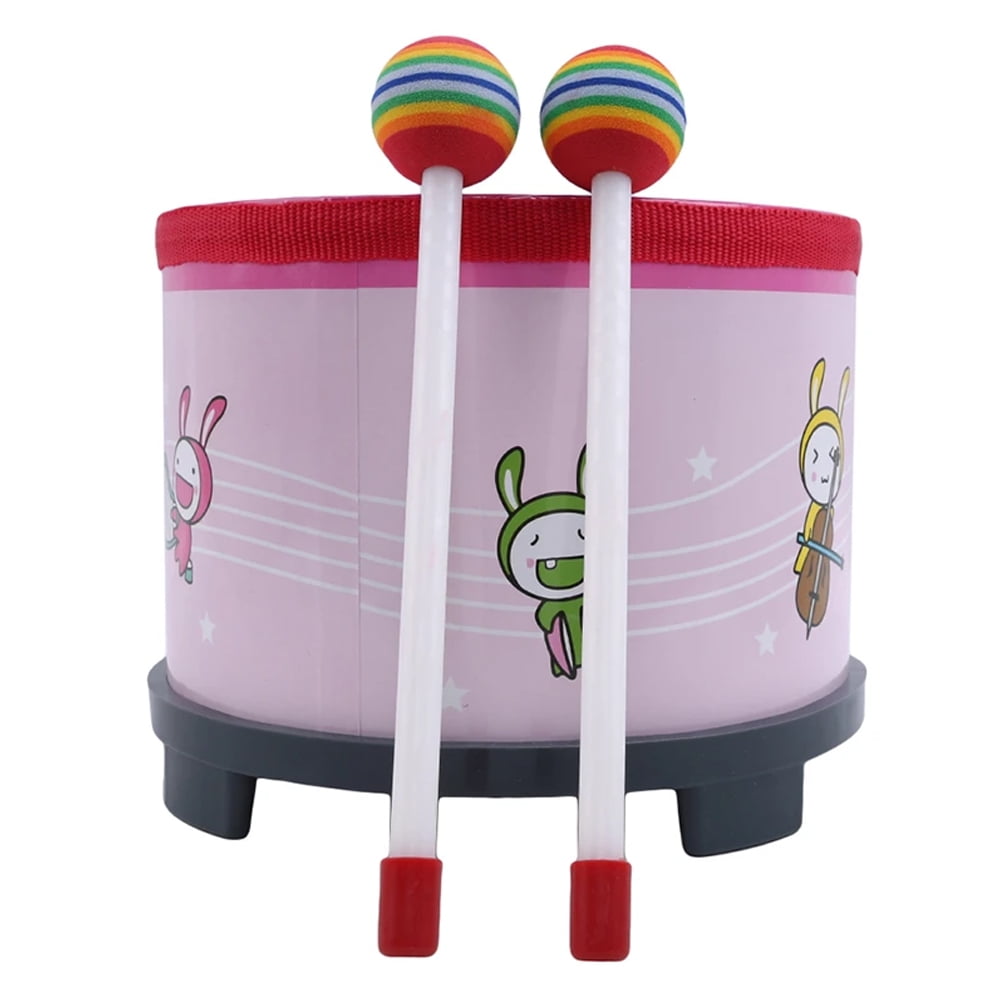 DEELLEEO 1pc Wooden Percussion Floor Drum and Mallet Musical Instrument ...