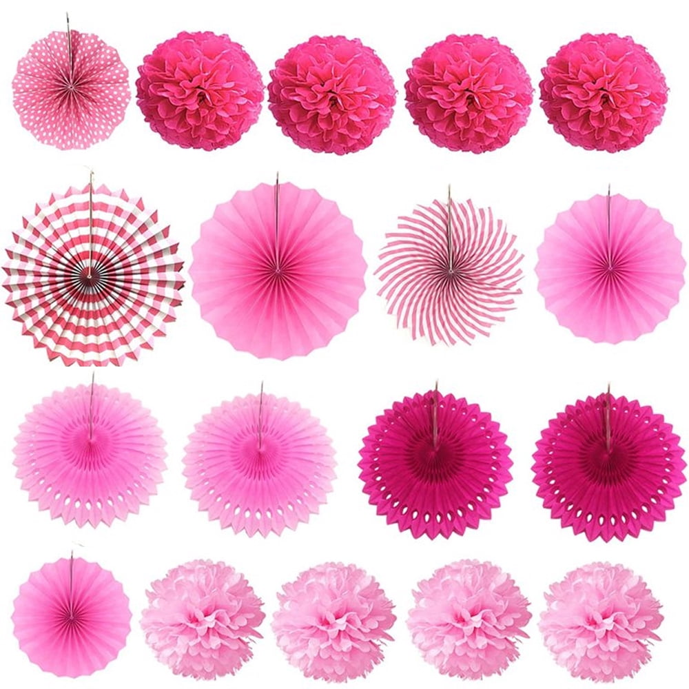 DEELLEEO 20pcs Fiesta Paper Fan Party Decorations Set, Mexican Party ...