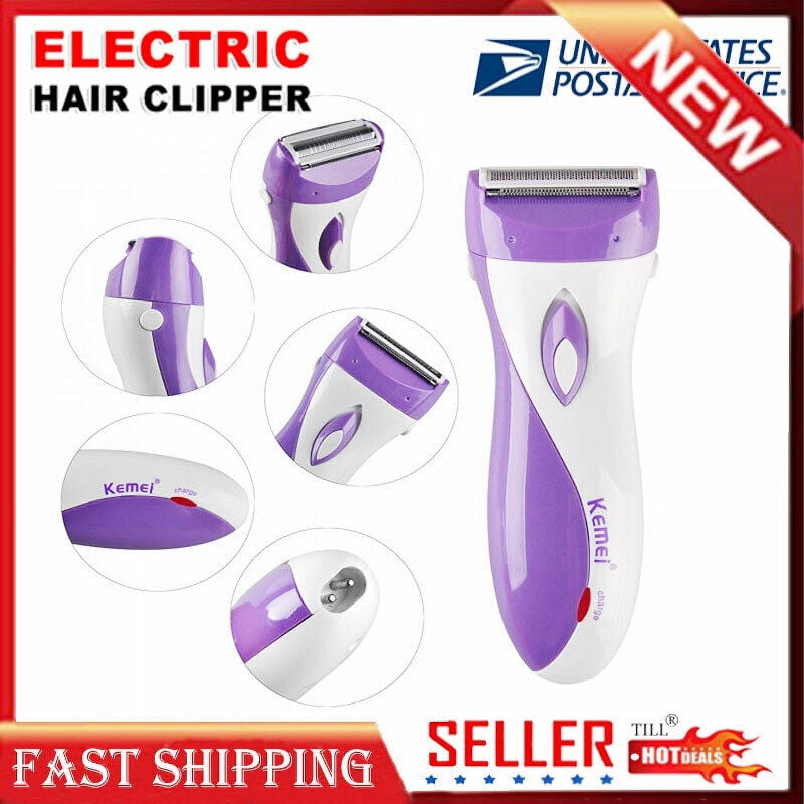 DEELLEEO Kemei KM-3018 Women's Electric Shaver Hair Remover Painless ...