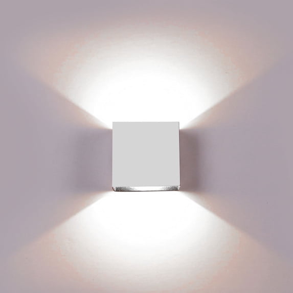 DEELLEEO Modern LED Wall Light Up Down Cube Indoor Outdoor Sconce ...