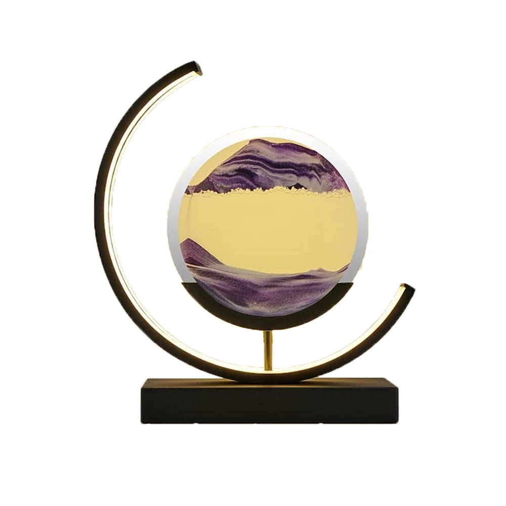 DEELLEEO Sands of Time Lamp, Moving Sand Art Picture 3D Round Sand ...
