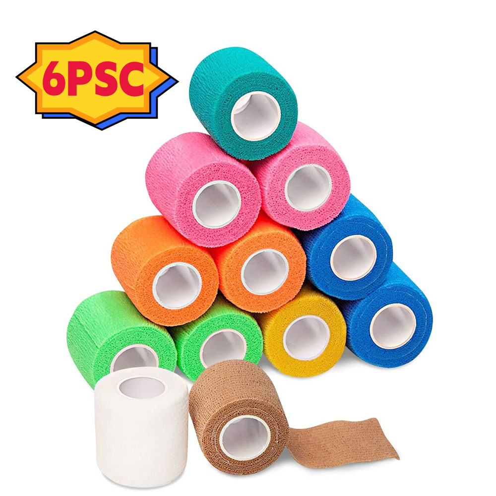 DEELLEEO Self Adhesive Bandage Wrap - 2 inch by 5 yards Self Adhering ...