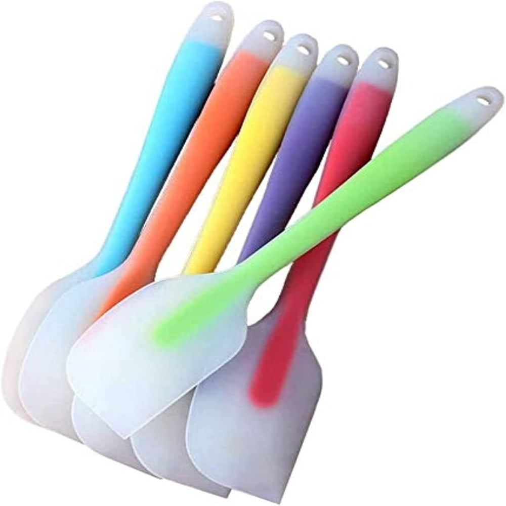 DEELLEEO Silicone Spatulas Set of 6 - Heat Resistant Non-Stick Flexible ...