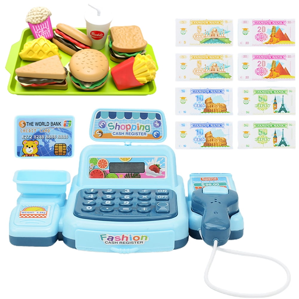 DEELLEEO Talking Cash Register for Kids 3 & Up Pretend Play Set Comes ...