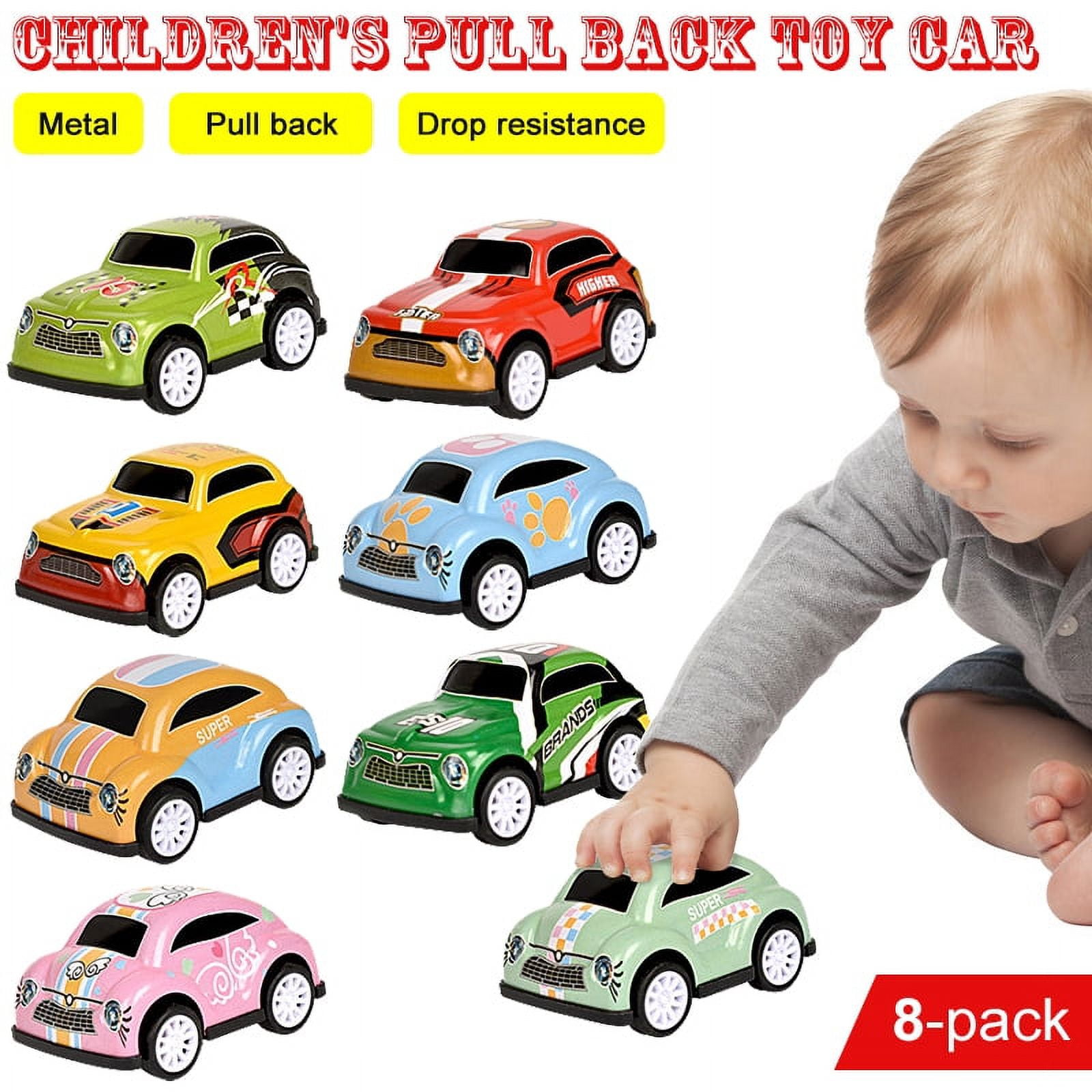 DEELLEEO Toys Pull Back Vehicles, 8 Pack Mini Assorted Construction ...