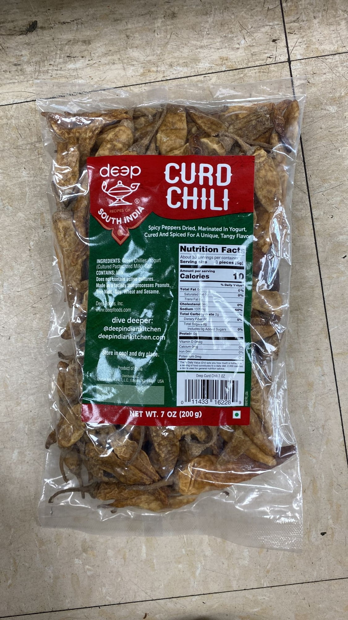 DEEP Curd Chili - Spicy Pepper for Yogurt Rice, Plain Rice, Sambhar ...