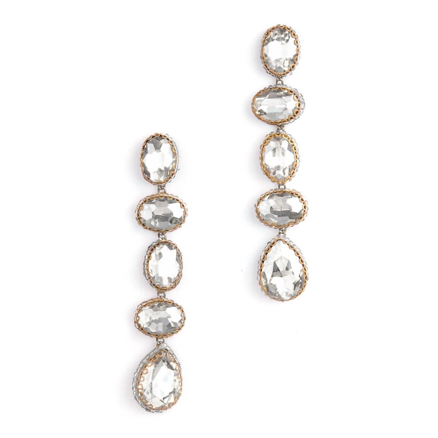 DEEPA GURNANI Tyra 5 Stone Chandelier Earrings - Walmart.com