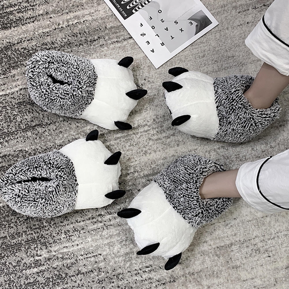 DEEPCRAFF 1 Pair House Slippers Men and Women Funny Toe Design for ...