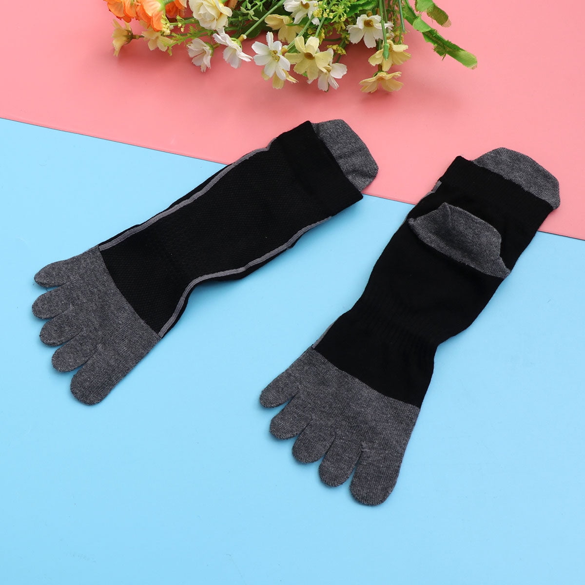 DEEPCRAFF 1 Pair Sports Grip Socks Separate Toes For Outdoor Activity ...