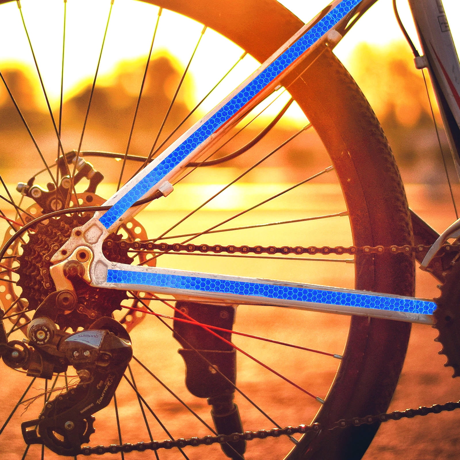 DEEPCRAFF 1 Set Bike Decal Reflective Tapes for Bicycles Outdoor Use ...