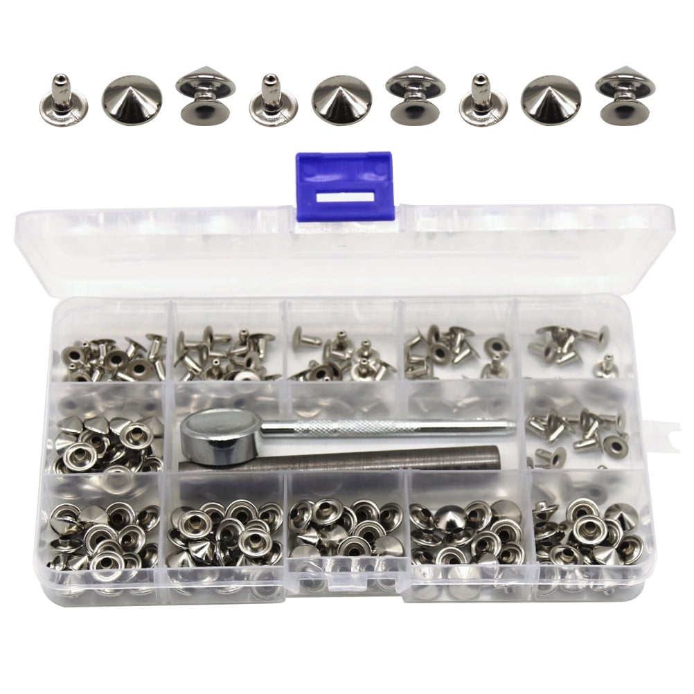 DEEPCRAFF 1 Set Silver Iron Rivets Conical Shape For Gothic Bags And ...