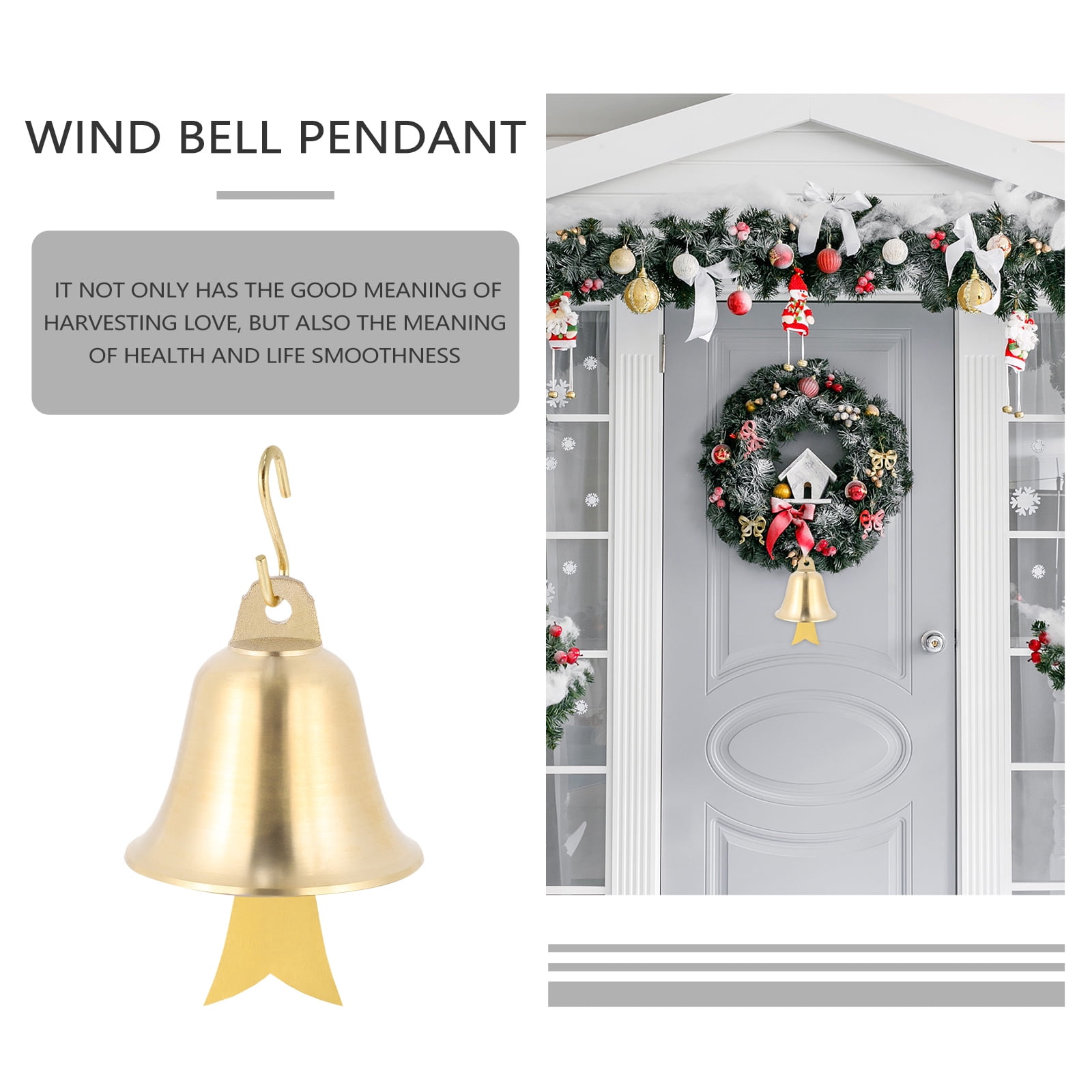 DEEPCRAFF 1 Set Vintage Wind Chime Relaxation Golden Brass Maple Leaf ...