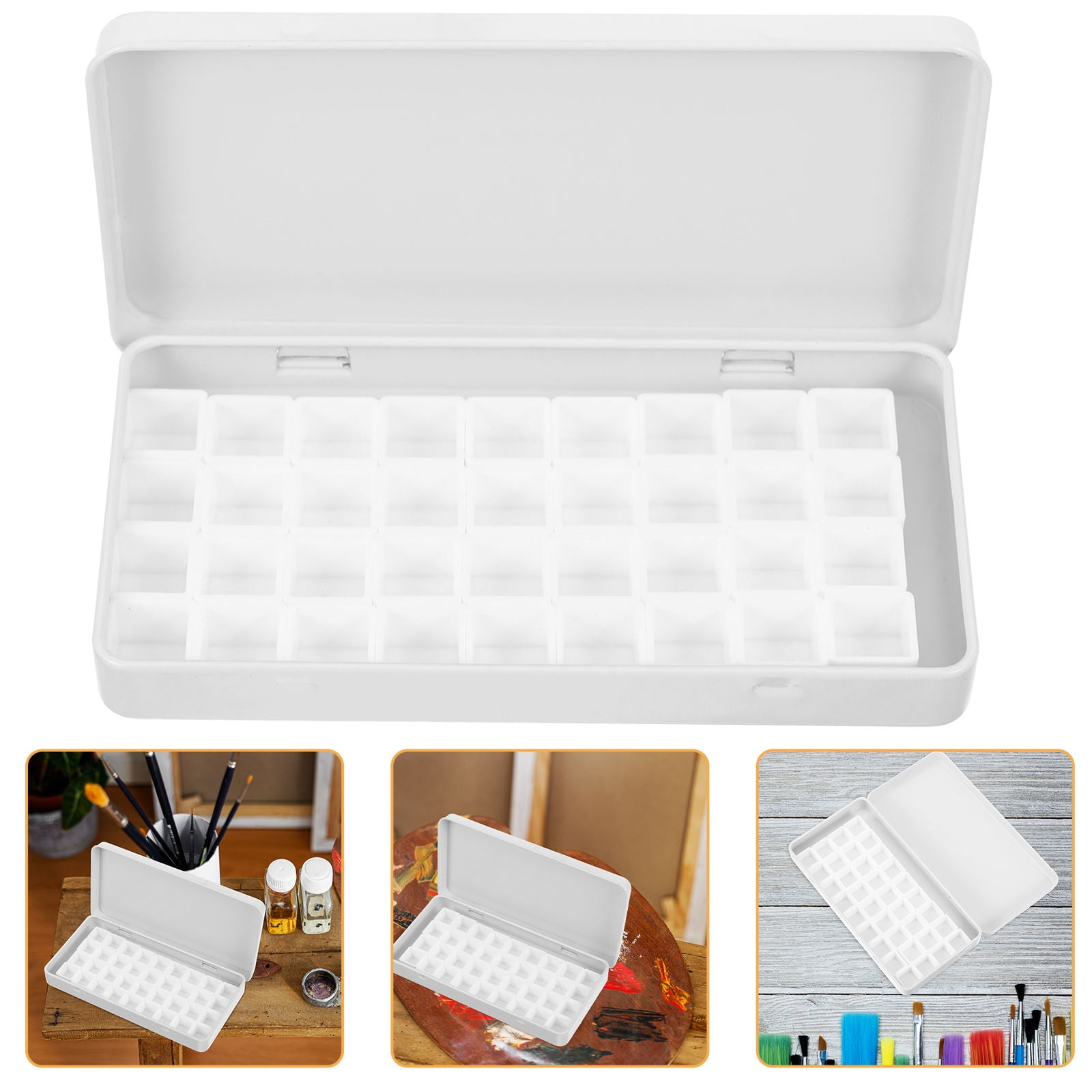 DEEPCRAFF 1 Set Watercolour Box White Rectangular for Amateurs and ...