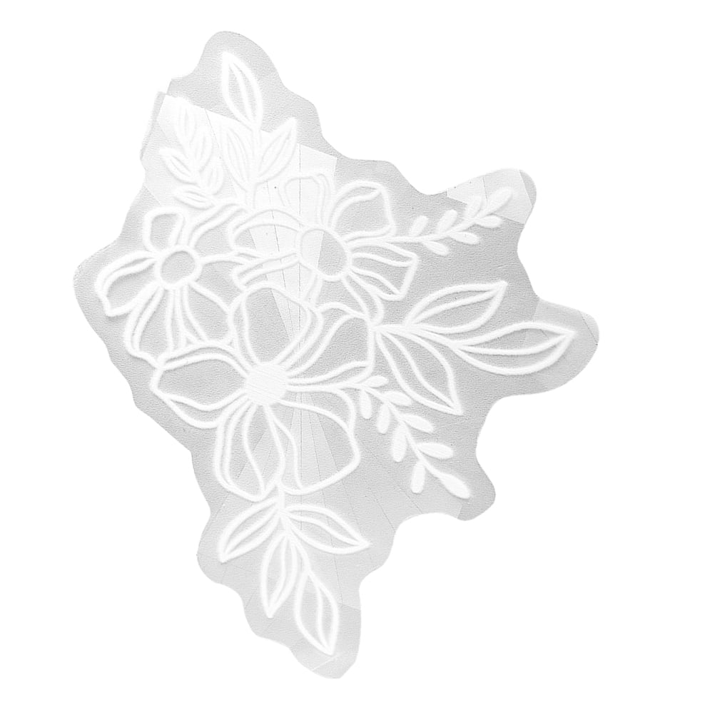 DEEPCRAFF 1 Set White PVC Flower Shaped Window Suncatcher Sticker for ...