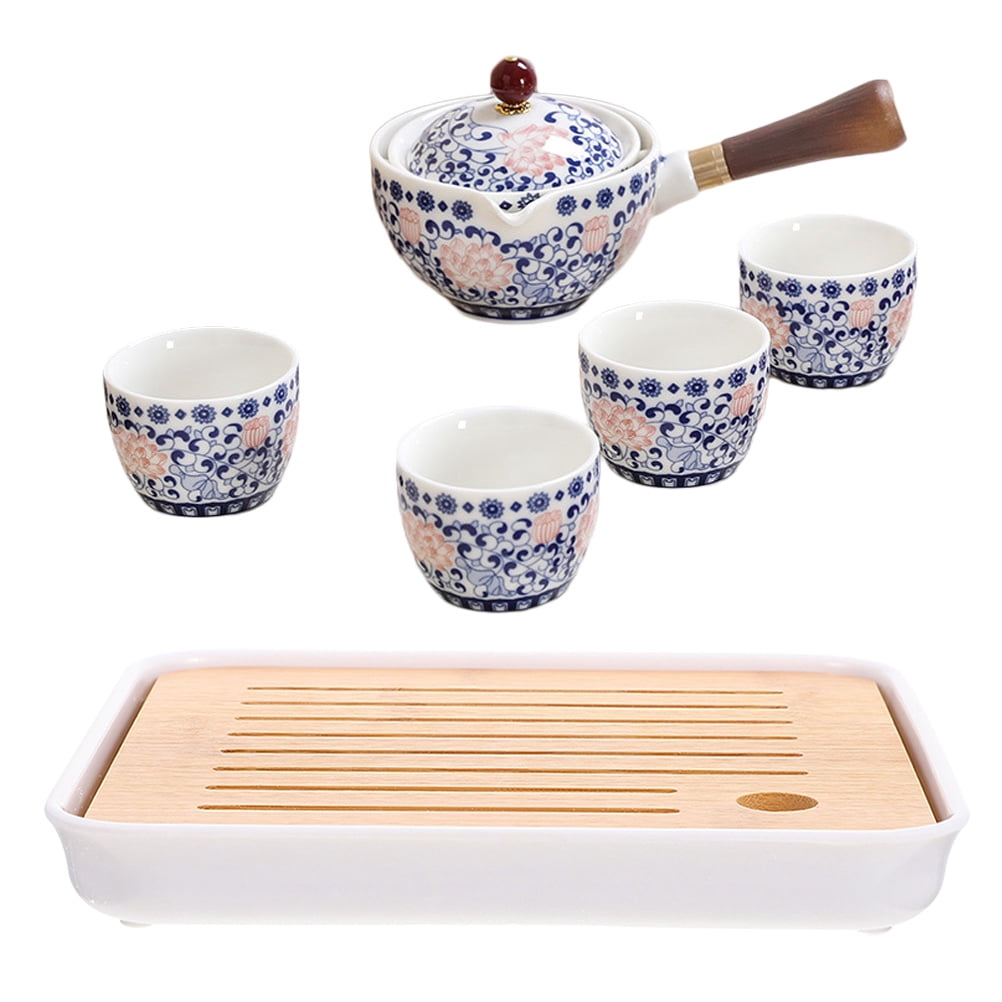 DEEPCRAFF 1 Set of Retro Ceramic Tea Set Canvas for Business Trips and ...