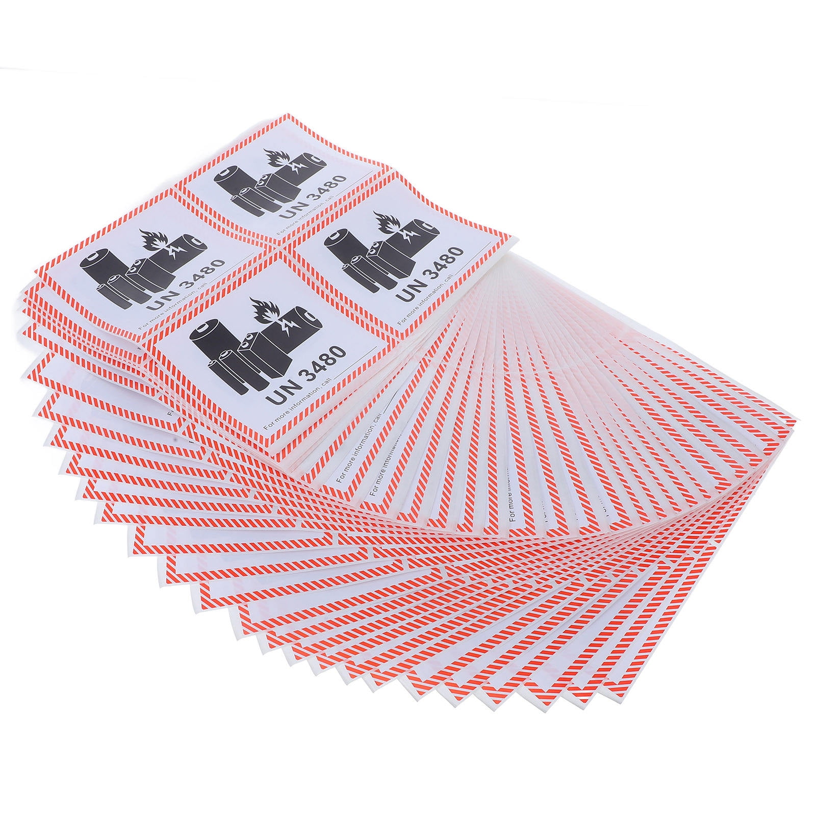 DEEPCRAFF 100 Sheets Copper Plated Adhesive Lithium Battery Labels for ...