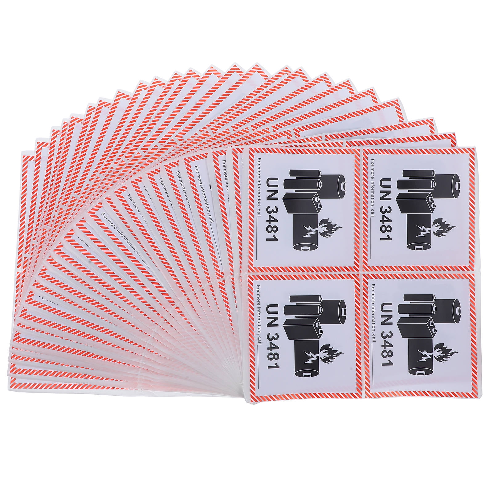 DEEPCRAFF 100 Sheets Lithium Battery Labels Black Copper Plated ...