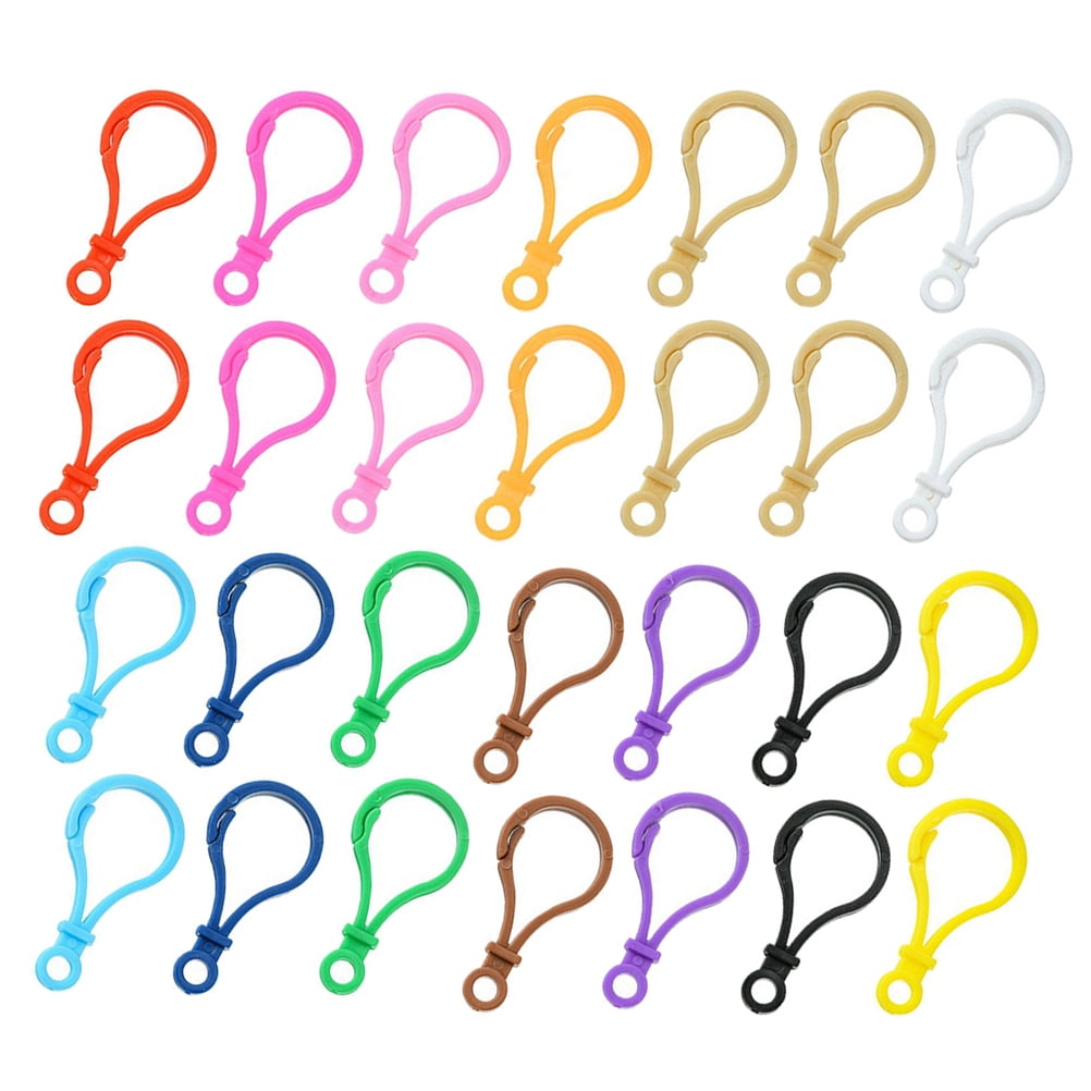 DEEPCRAFF 100Pcs Keychain DIY Materials Assorted Color Key Chain Clasps ...