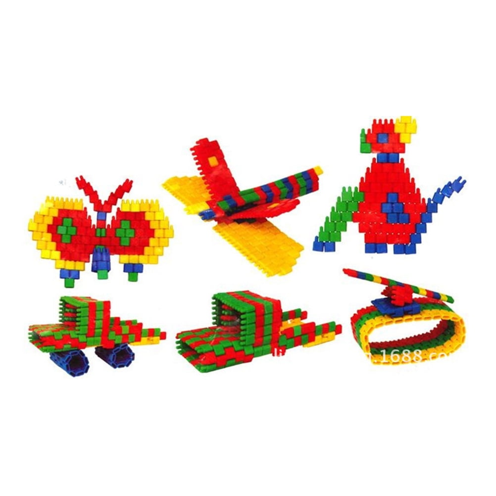 DEEPCRAFF 100Pcs Toy Building Blocks Assorted Color for Toddlers and ...