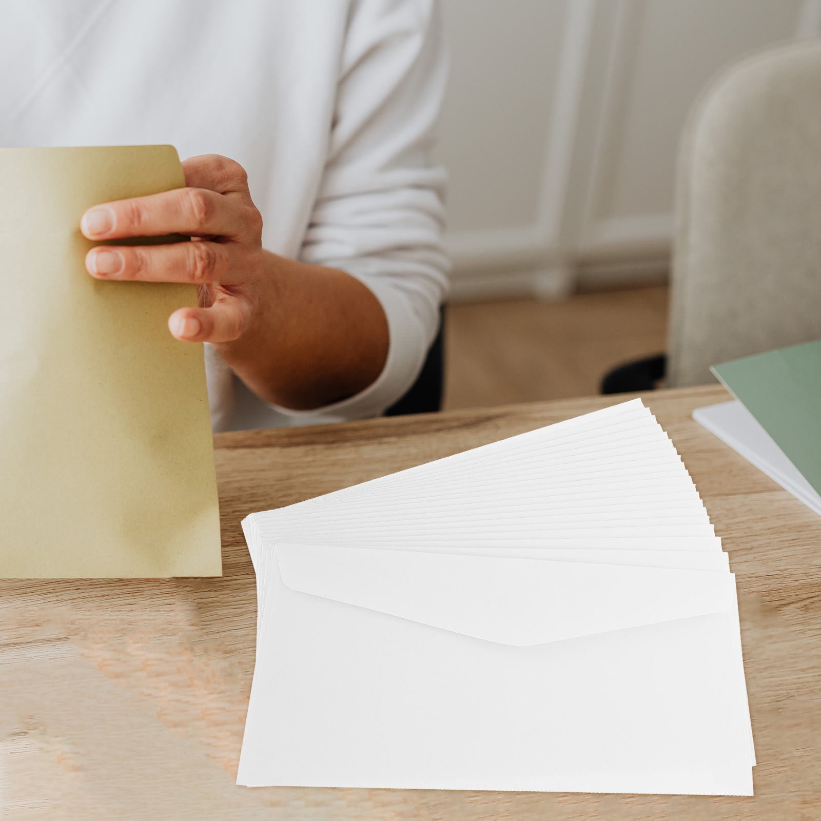 DEEPCRAFF 100Pcs Premium Paper Cash Envelopes White Biodegradable ...