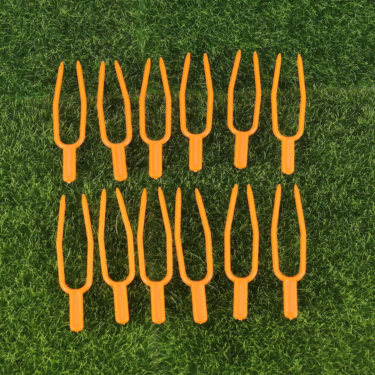 DEEPCRAFF 100Pcs Orange Reusable Planting Fork Clips for Supporting ...