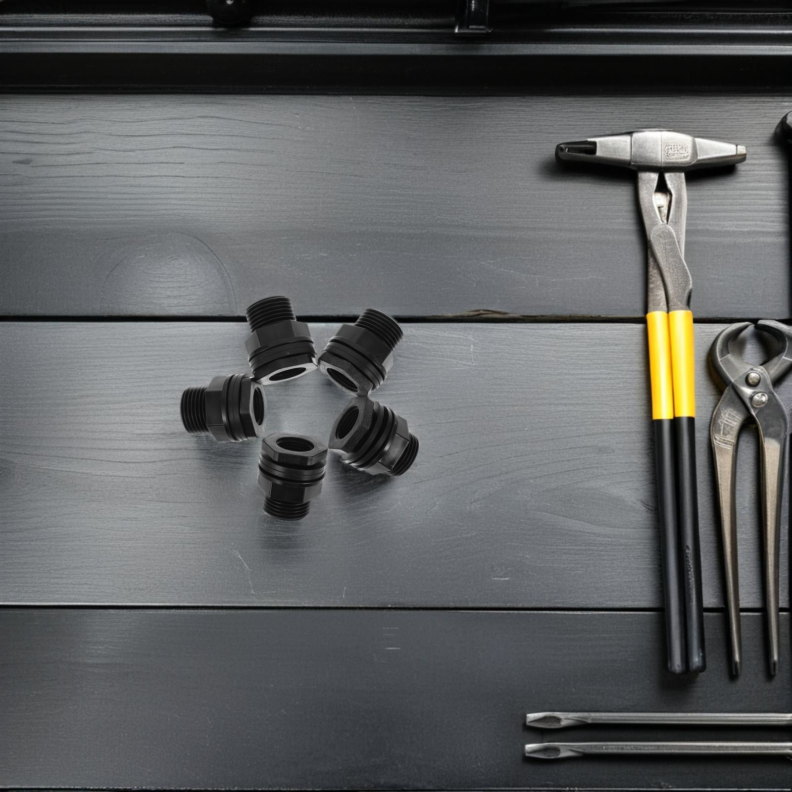 DEEPCRAFF 10Pcs Garden Hose Threaded Coupling Black Water Tank Adapter ...