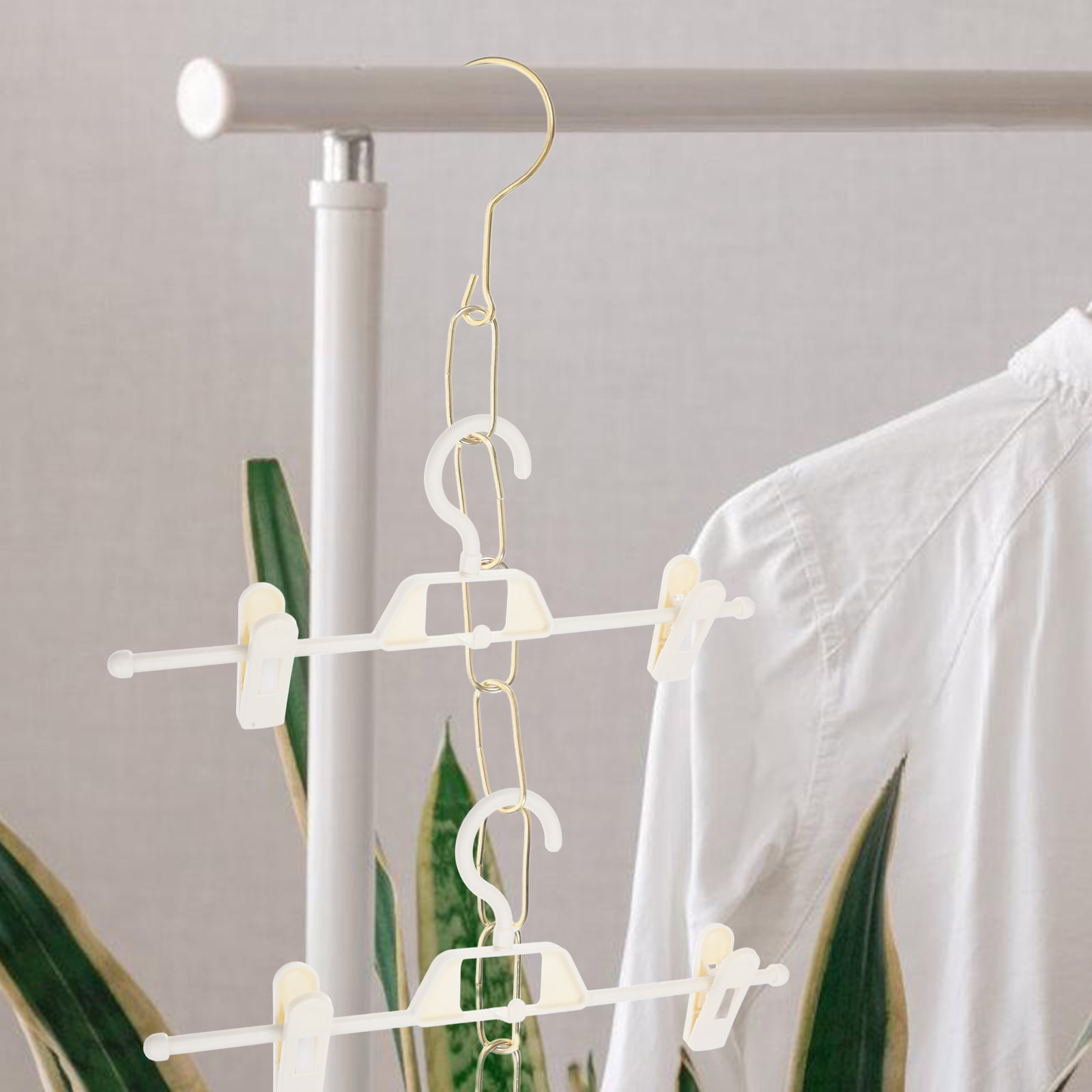 DEEPCRAFF 10Pcs Heavy Duty Iron Chain with Universal Hooks for Clothes ...