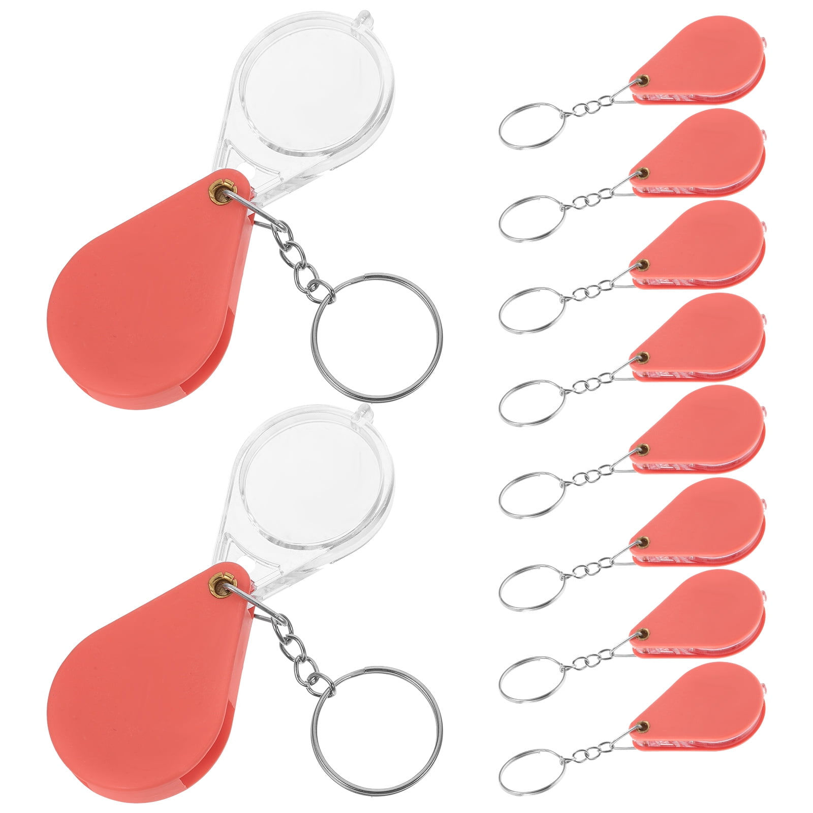 DEEPCRAFF 10Pcs Portable Keychain Magnifying Glass with Folding Design ...