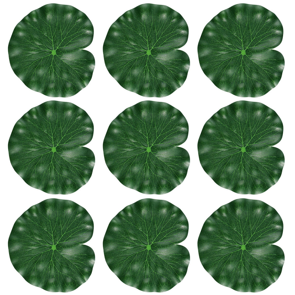 Phenofice 10Pcs Realistic Green Floating Lotus Leaf for Fish Pond Scene ...